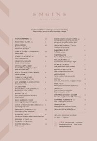 menu | Engine Social Dining